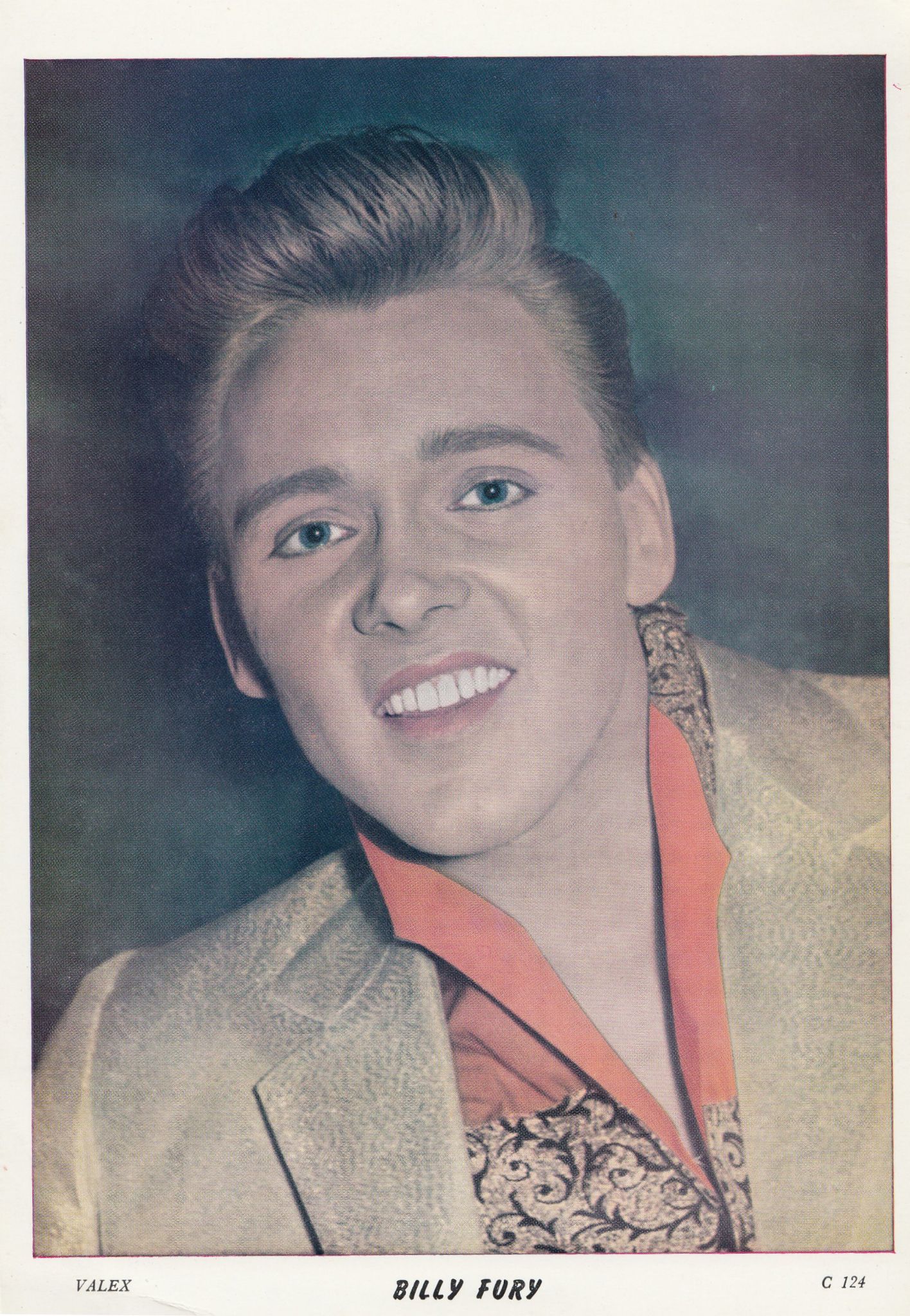 Billy Fury Valex Blackpool Vintage Rare 8x6 Publicity Photo Photograph ...