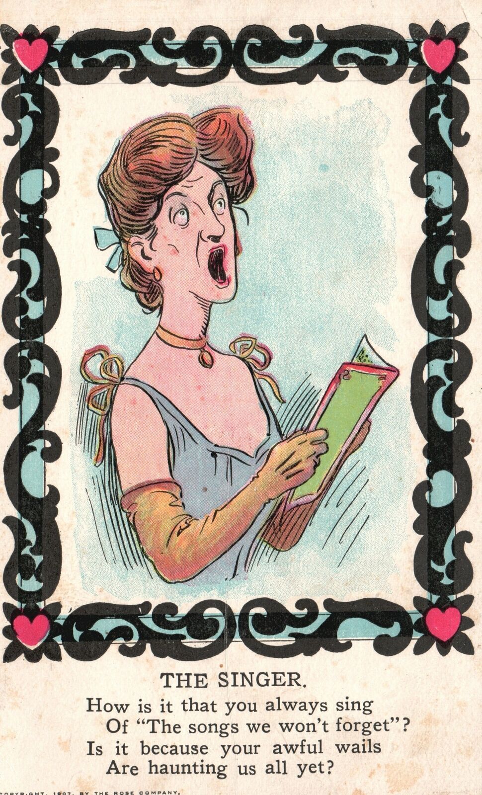 Vintage Postcard 1910's The Singer How Is It That You Always Sing ...