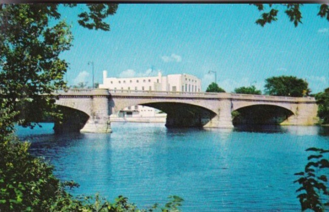 Indiana Indianapolis 30th Street Bridge Over White River Showing U S ...