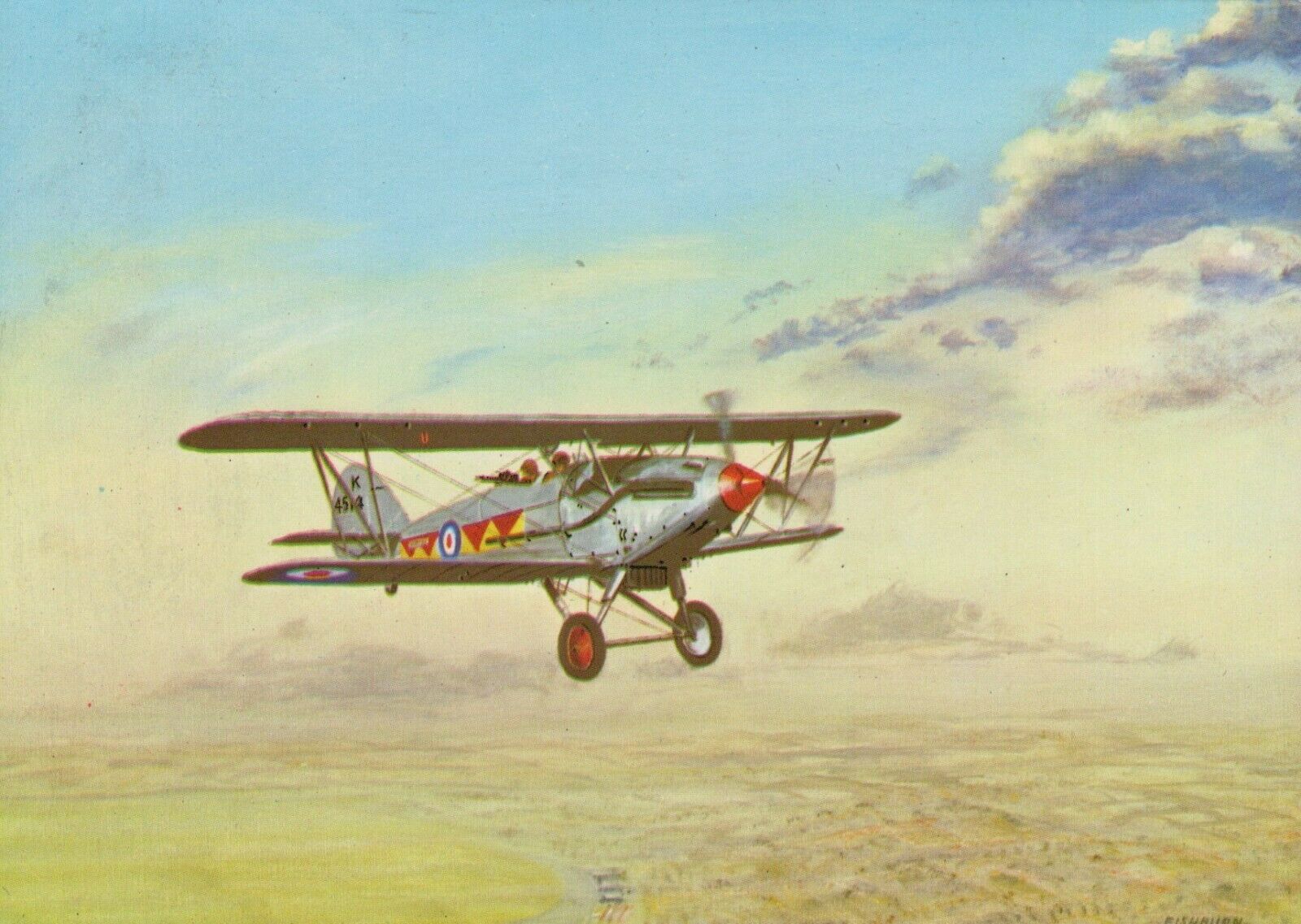 Military Aviation Postcard - Hawker Demon Plane, No 604 Squadron, R.A.F ...