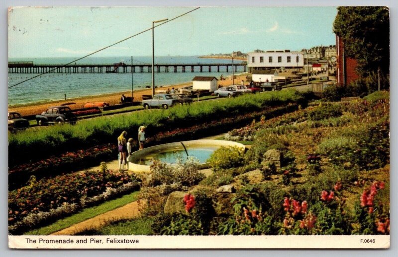 Promenade Pier Felixstowe Fountain Bridge Flower Garden Vintage PM WOB ...