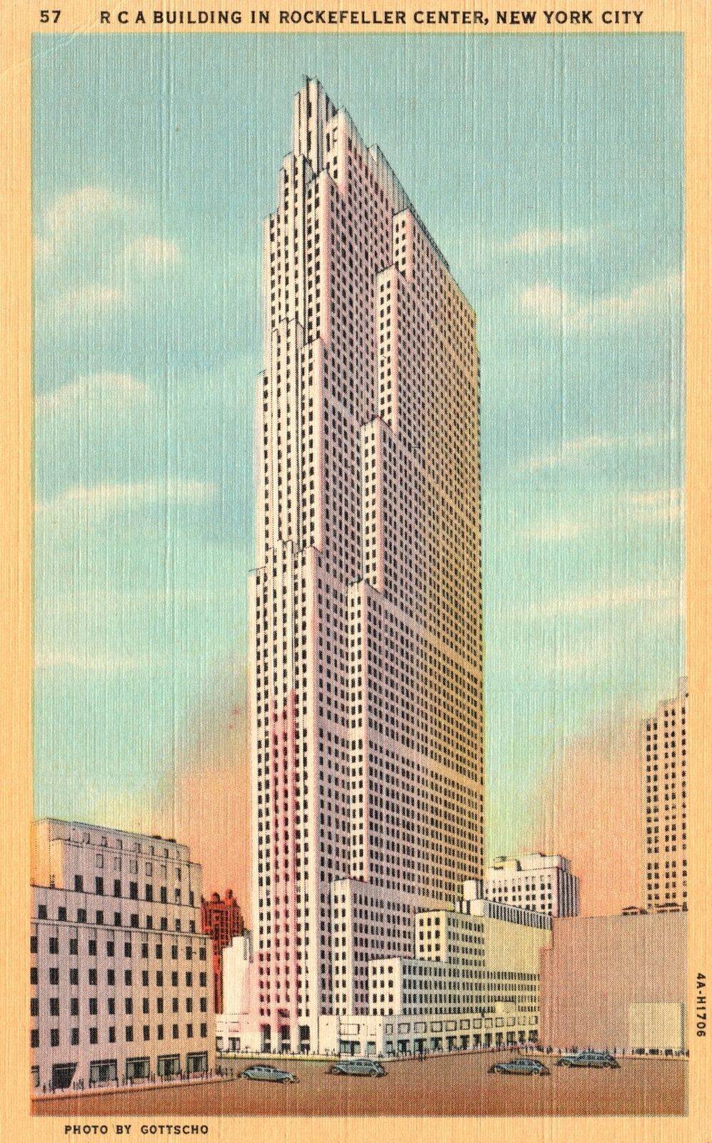 Vintage Postcard RCA Building Rockefeller Center Historical Landmark ...