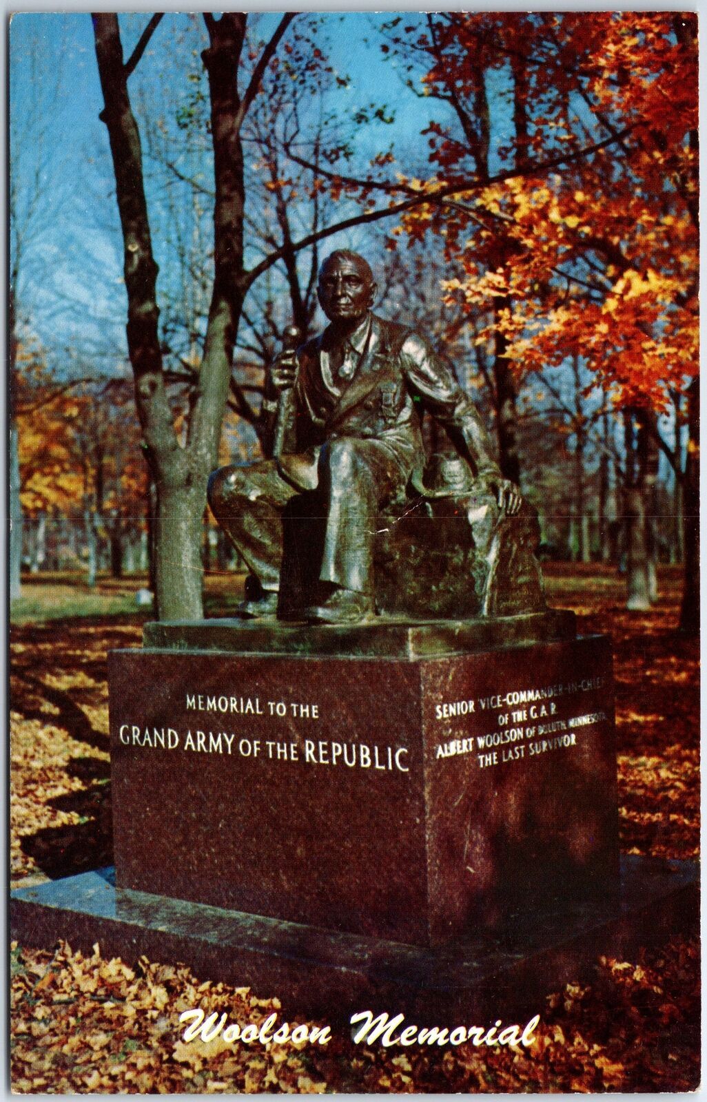 Vintage Postcard Memorial to the Grand Army of the Republic Albert ...