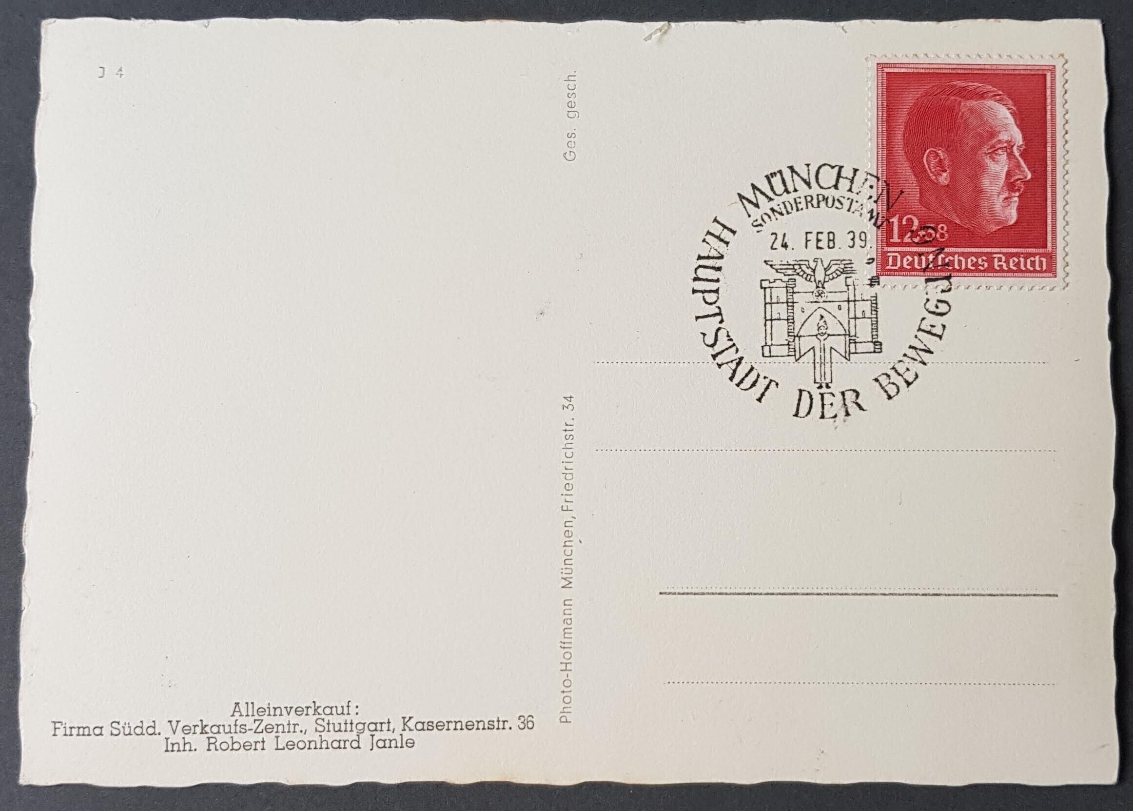 Third 3rd Reich Original Card Hitler - Liberator of Germany Rare ...