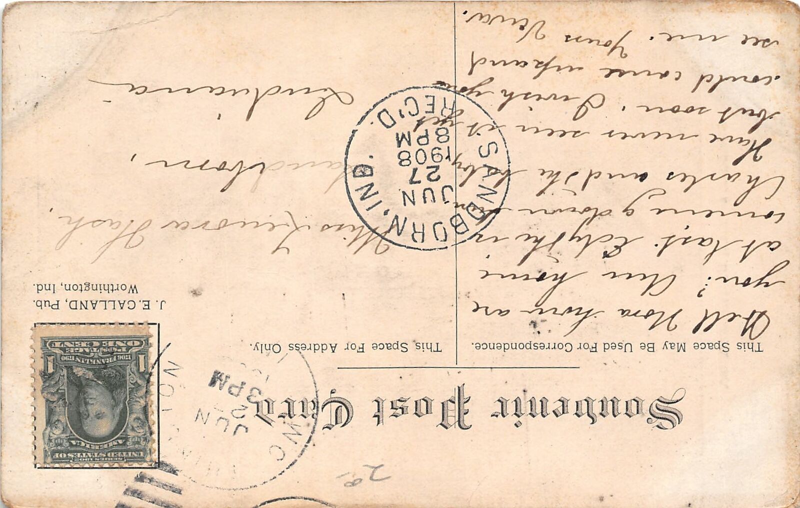 G78/ Worthington Indiana Postcard 1908 Devil's Tea Table Rock Geology ...