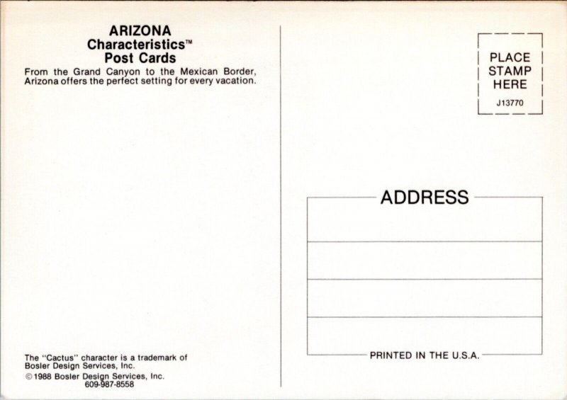 Postcard Arizona Map - Cactus - Put yourself on the Map in Arizona ... Postcard Arizona Map - Cactus - Put yourself on the Map in Arizona ...