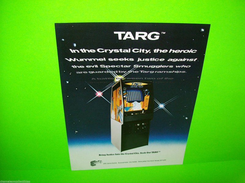 Exidy TARG Original NOS 1980 Retro Classic Video Arcade Game Sales ...