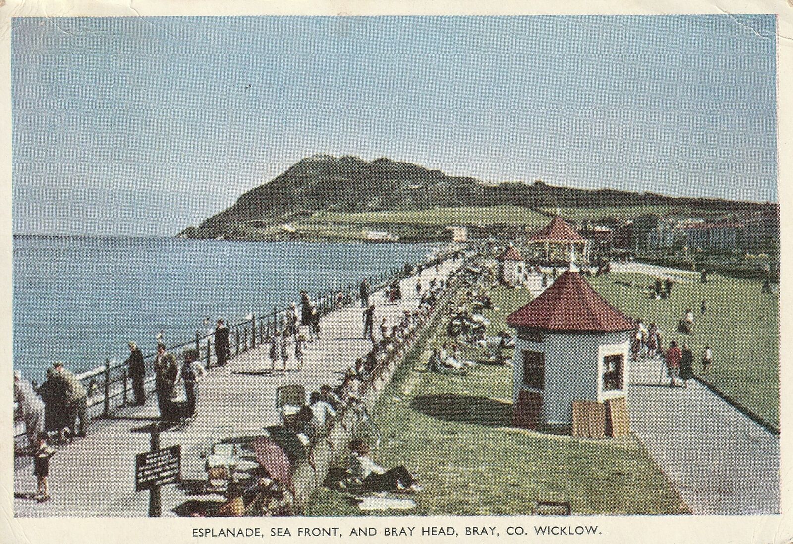 Vintage Postcard Jumbo View Esplanada and SEA Front at Bray, CO ...