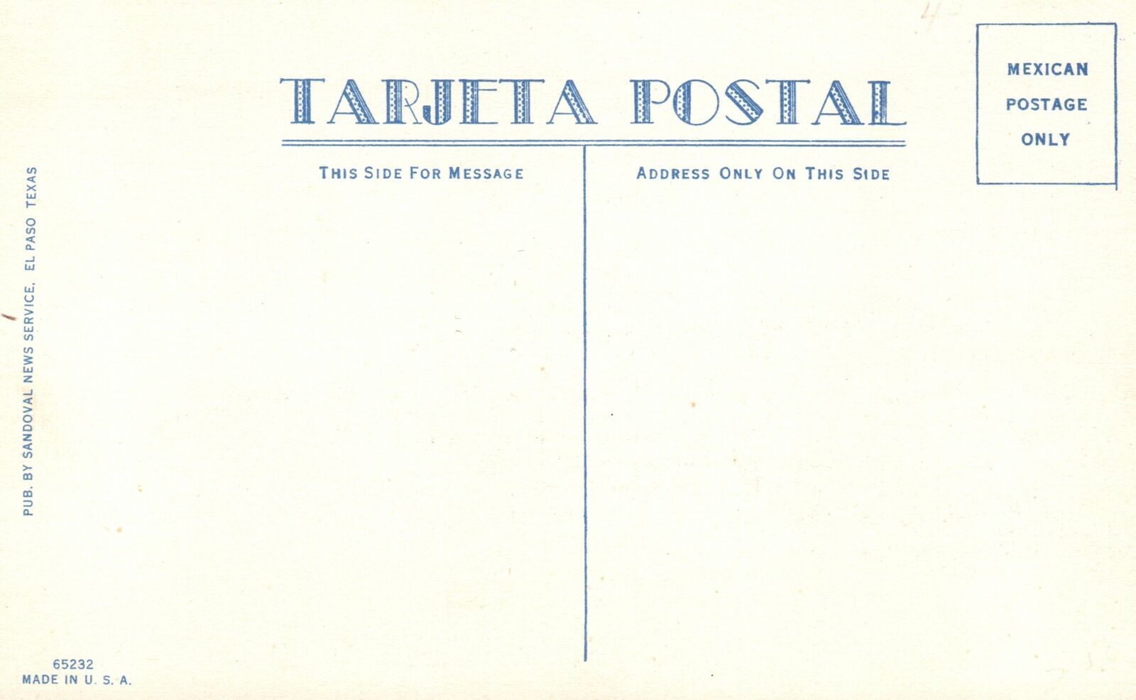 Vintage Postcard Cafes Curio Shops Quaint Customs Starting Point Juarez ...