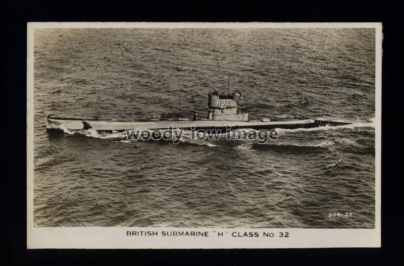 na8893 - Royal Navy Submarine - HMS "H" Class No.32 - postcard ...