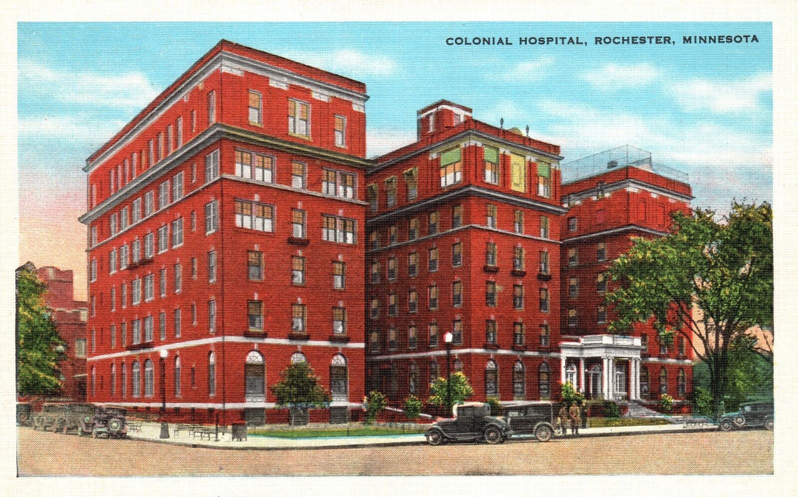 Vintage Postcard 1930's Colonial Hospital Rochester Minnesota The CO-Mo ...