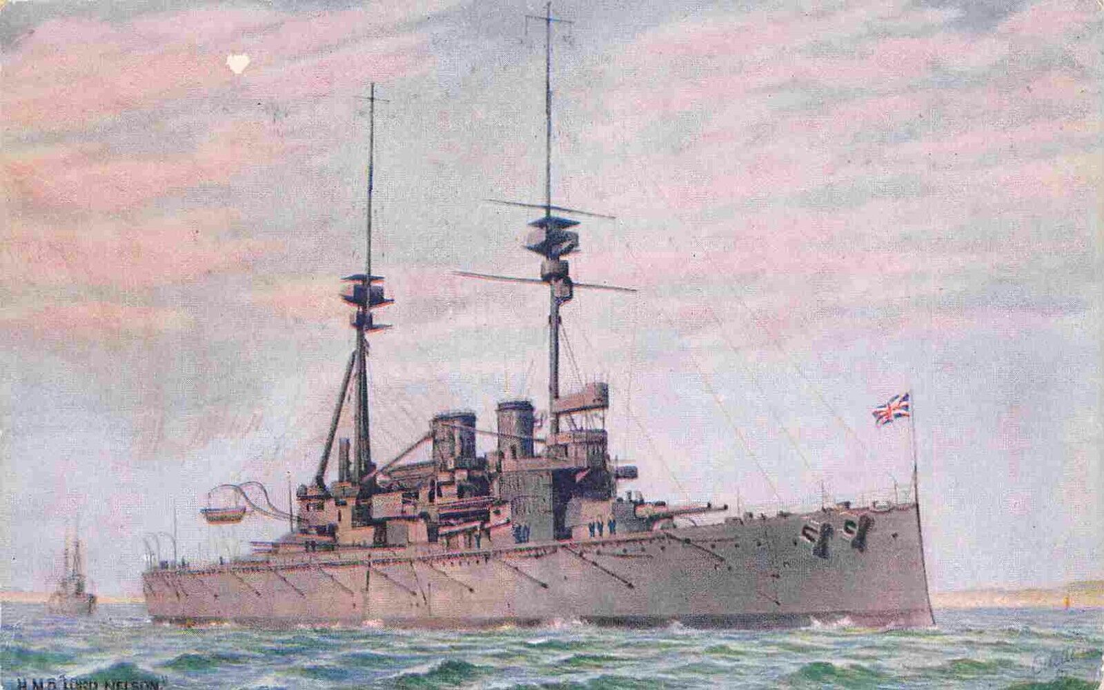 HMS Lord Nelson Battleship Royal Navy Ship British Tuck postcard ...