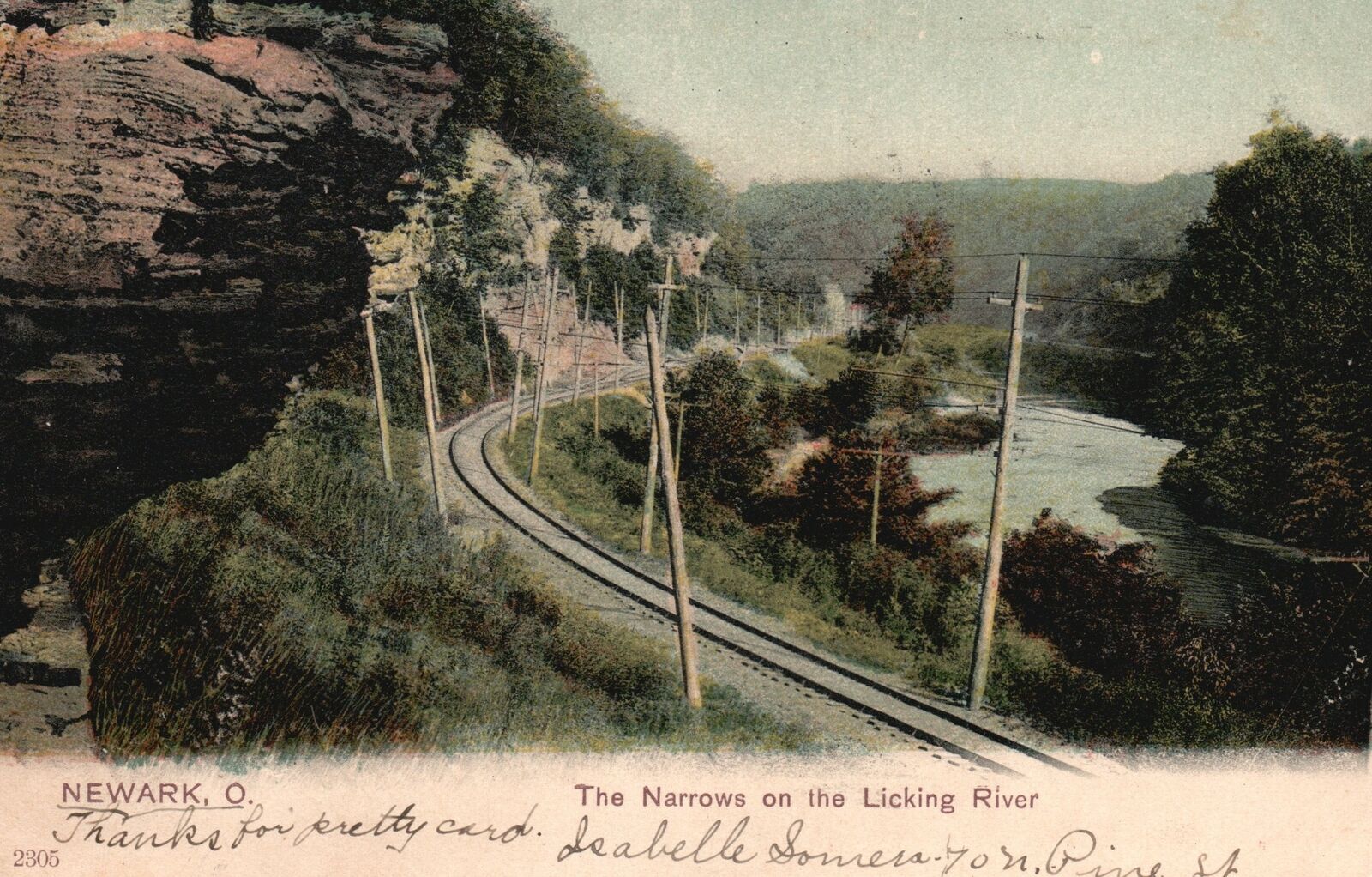 Vintage Postcard 1907 The Narrows The Licking River Newark Ohio Paul C ...