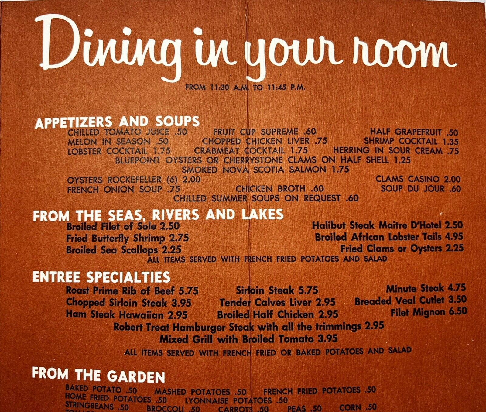 Vintage 60s 1967 The Robert Treat Hotel Menu Newark NJ | Ephemera ...