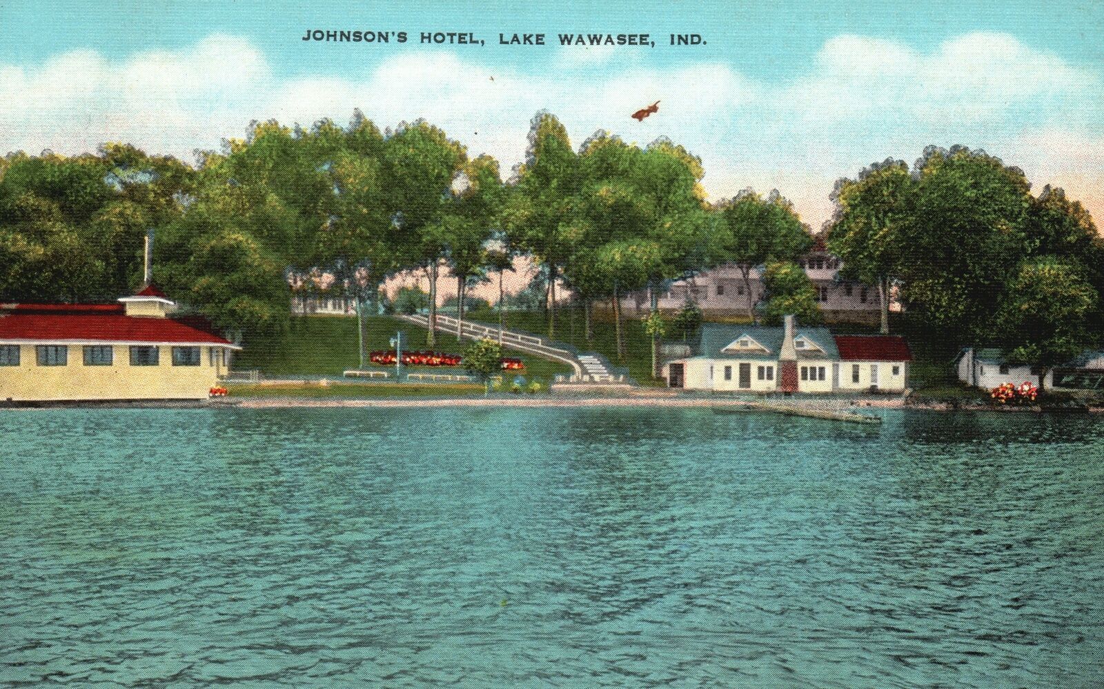 Vintage Postcard Johnson's Hotel Lake Wawasee IND | Other / Unsorted ...