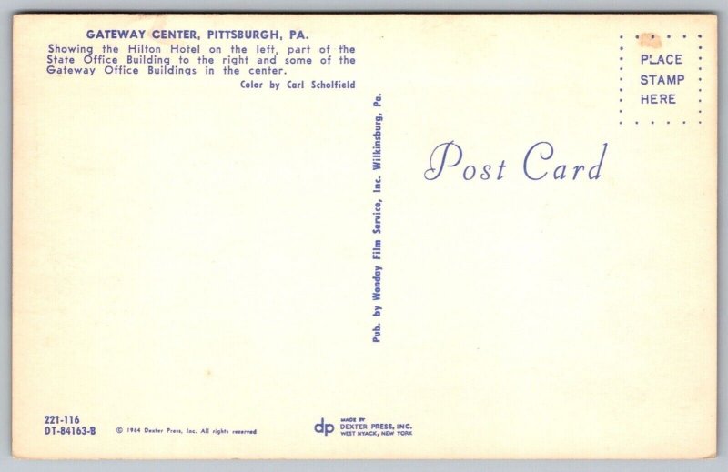 Pittsburgh Pennsylvania Gateway Center Scenic City Landmarks Chrome ...