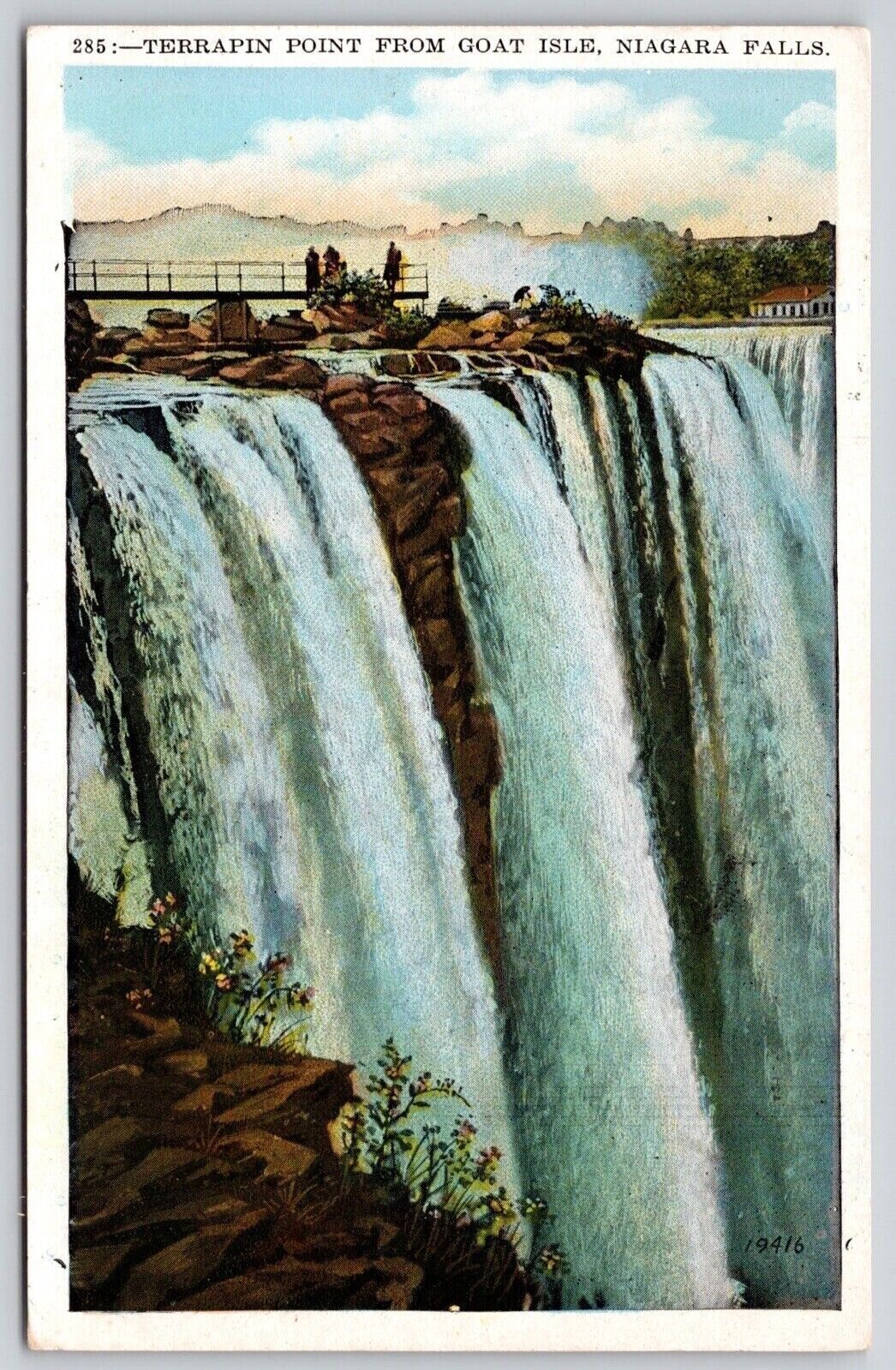 Niagara Falls New York Goat Island Terrapin Point Scenic WB Cancel WOB ...