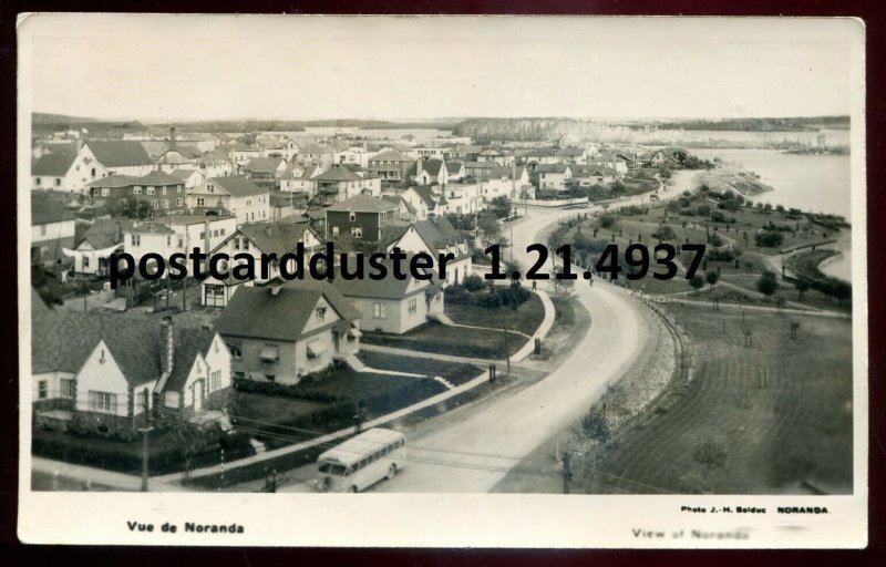 h4117 - NORANDA Quebec 1940s Panoramic View. Real Photo Postcard by ...