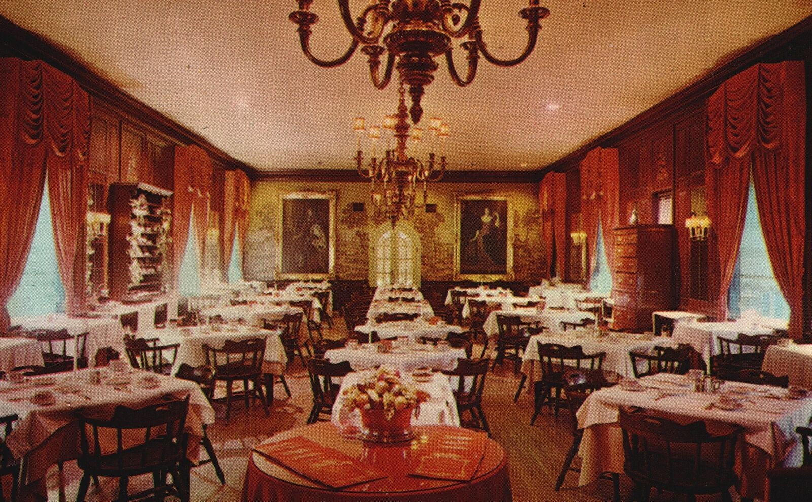 Vintage Postcard Colonial Room General Washington Inn Fredericksburg ...