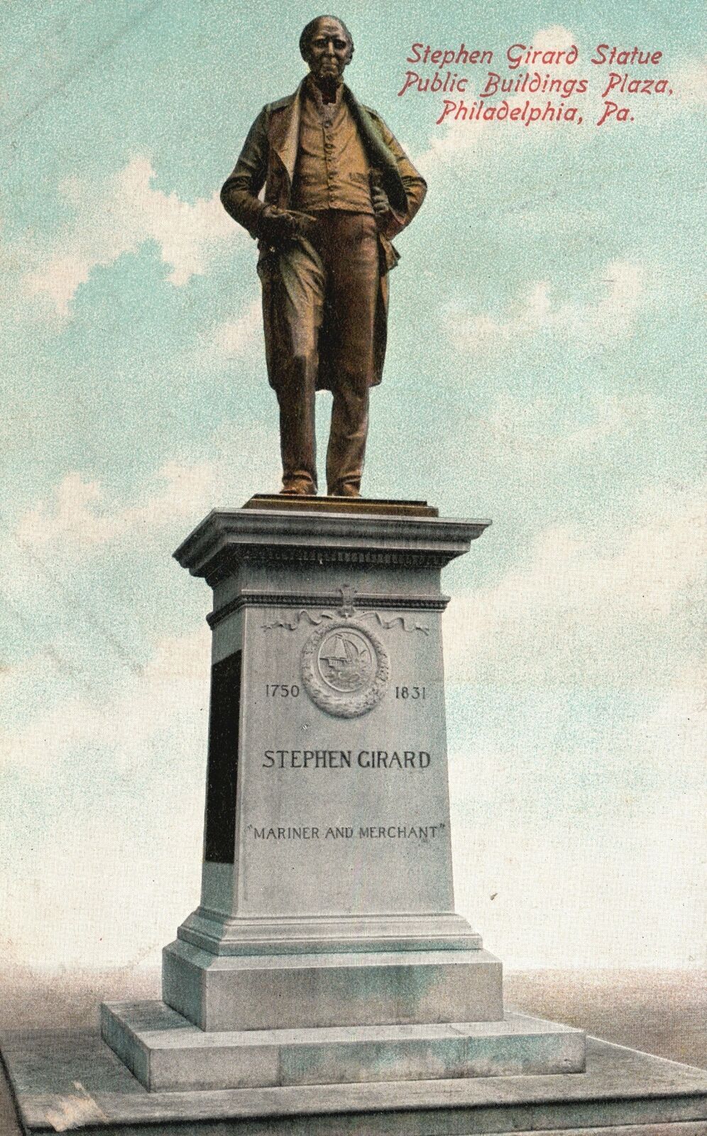 Vintage Postcard Stephen Gerard Statue Public Buildings Plaza ...