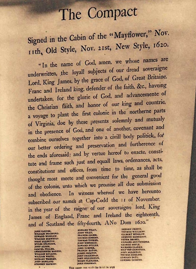 Postcard, The Compact, signed on the Mayflower | Topics - History ...