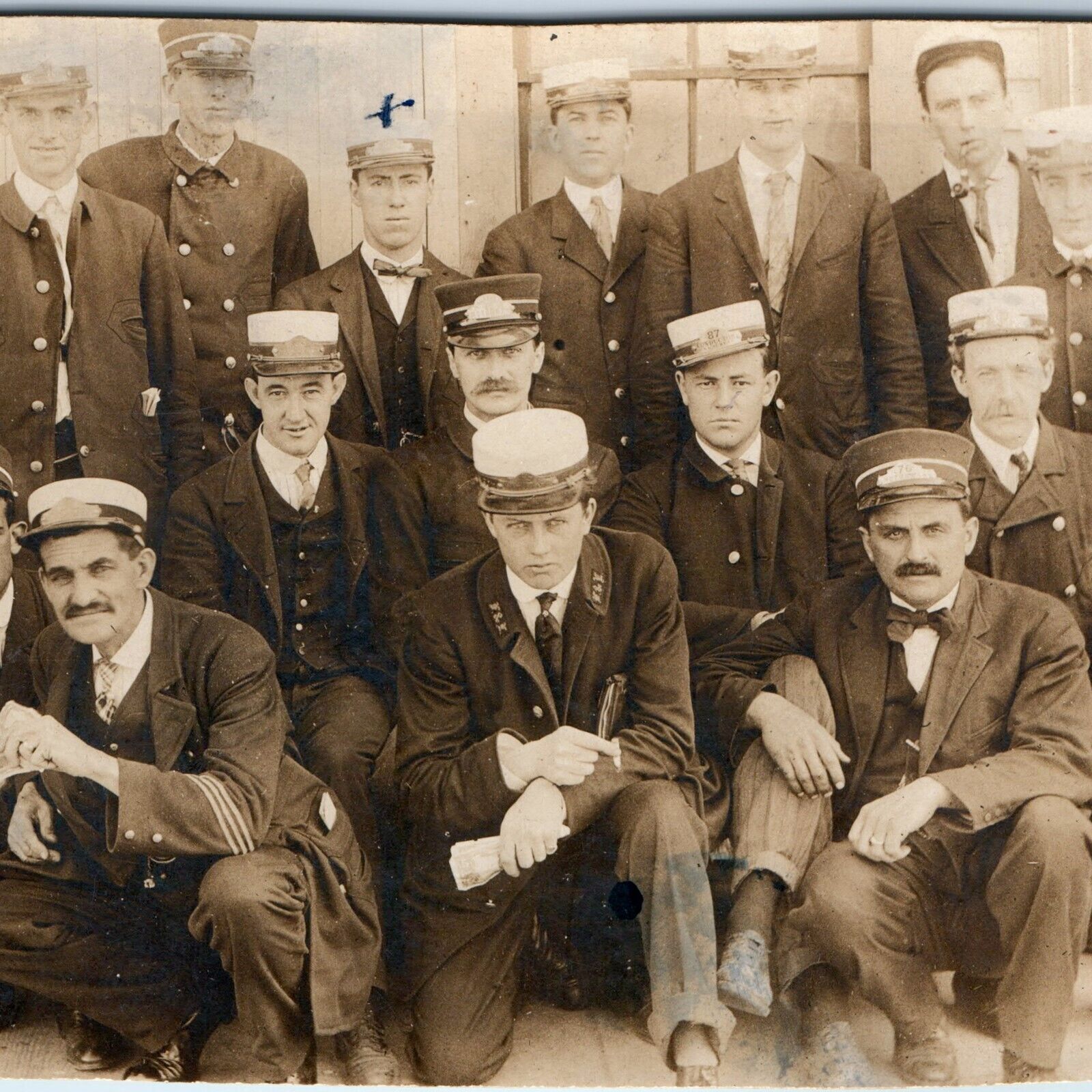 1912 Railway Conductor Men RPPC New England St Photo Train Motorman ...