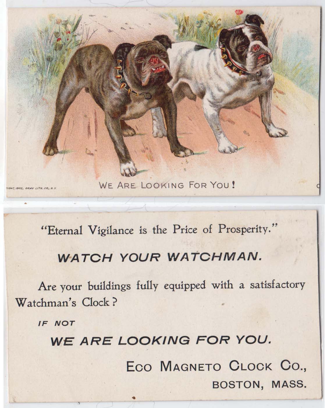 Boston MA - Bull Dogs - Eco Magneto Clock Co | United States ...