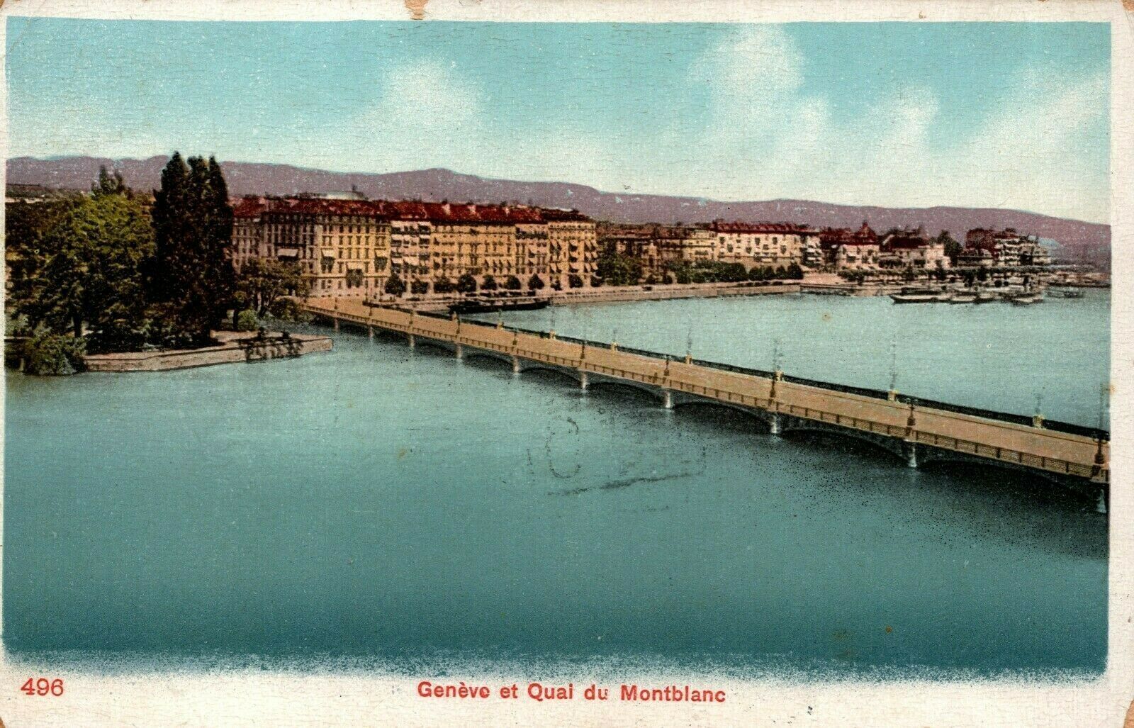 Switzerland Geneve et Quai du Mont Blanc Geneva Vintage Postcard 03.69 ...