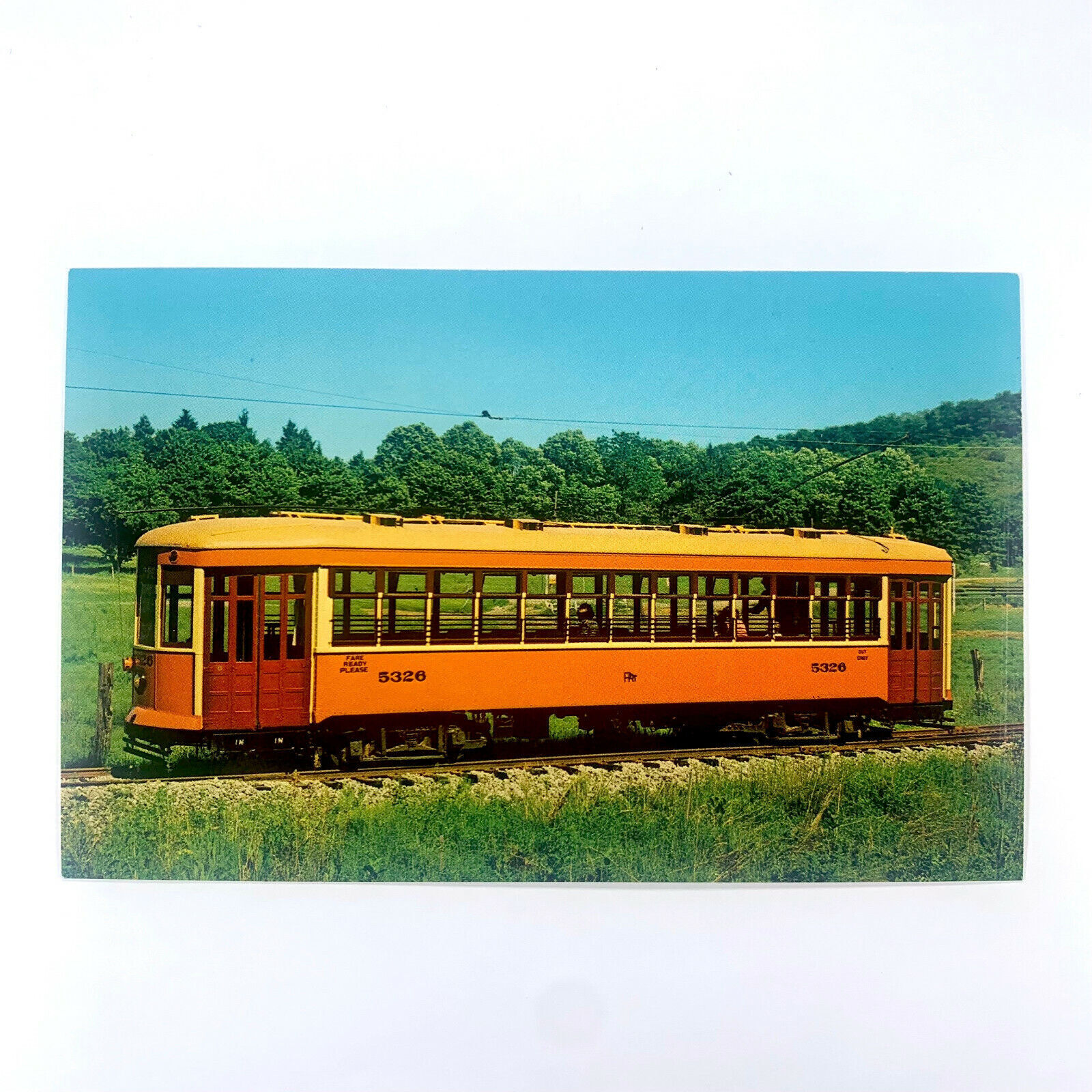 Postcard Railroad Train Philadelphia Rapid Transit Trolley Arden Museum ...