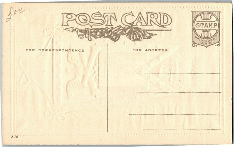 Patriotic In Loving Memory Embossed Patriotic Vintage Postcard B14 ...