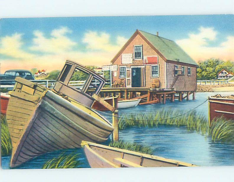 Unused 1950's FISHING SHANTY Cape Cod Massachusetts MA G1447 | United ...