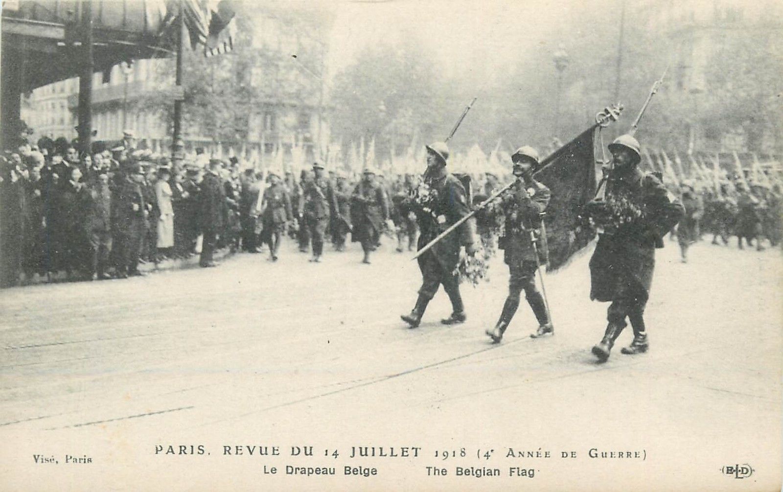 WWI Paris France the Belgian Flag military parade 1918 | Topics ...