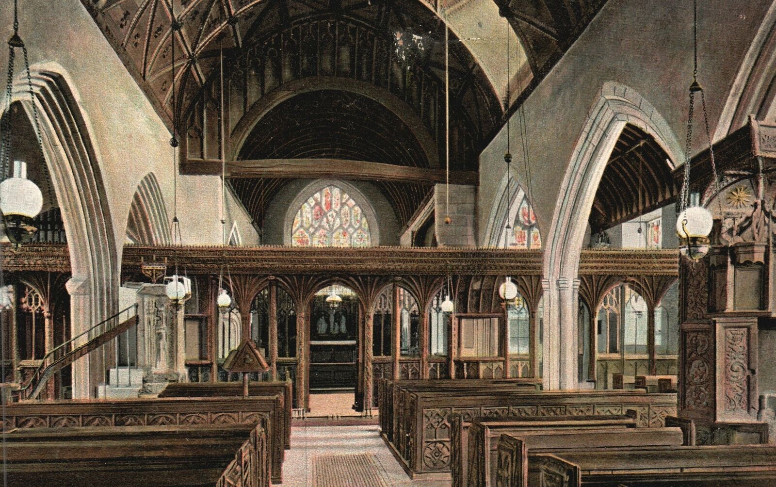 Vintage Postcard 1910's Swimbridge Parish Church Devon England UK ...