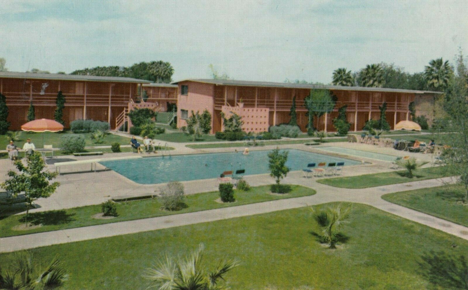 PHOENIX, Arizona, 1950-60s; Country Club Apartment Hotel, Swimming Pool ...