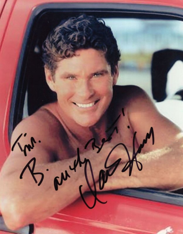 David Hasselhoff Baywatch Knight Rider 10x8 Hand Signed Photo | Topics ...