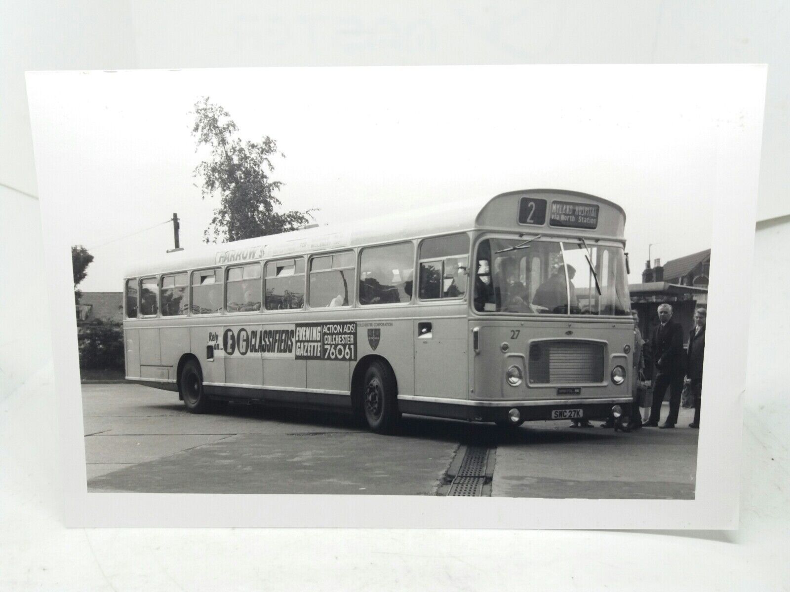 Original Vintage Colchester Bus Coach Photo No2 Myland Hospital reg SWC ...