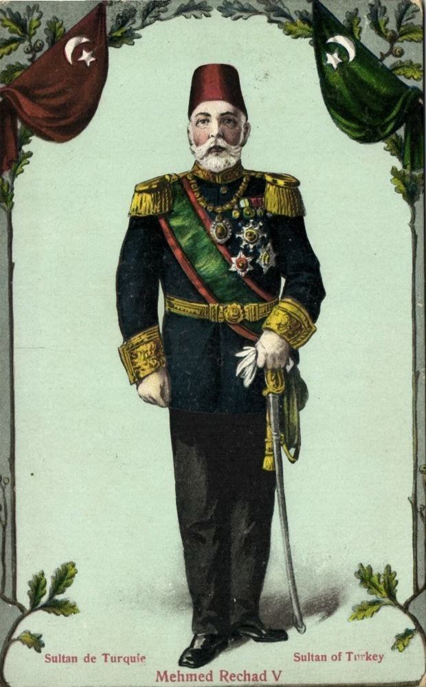 ottoman turkey, Sultan Mehmed V Rechad, Uniform Medals (1910s) Postcard ...