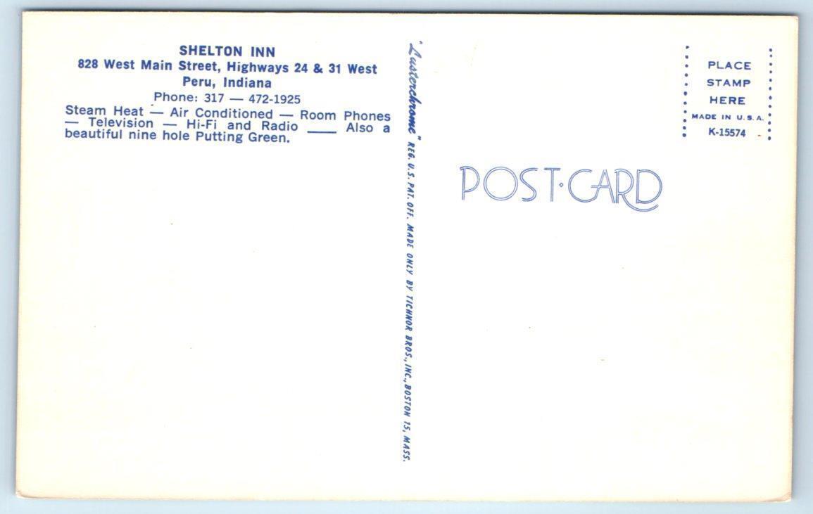 PERU, Indiana IN ~ Roadside SHELTON INN Motel ca 1960s Miami County ...