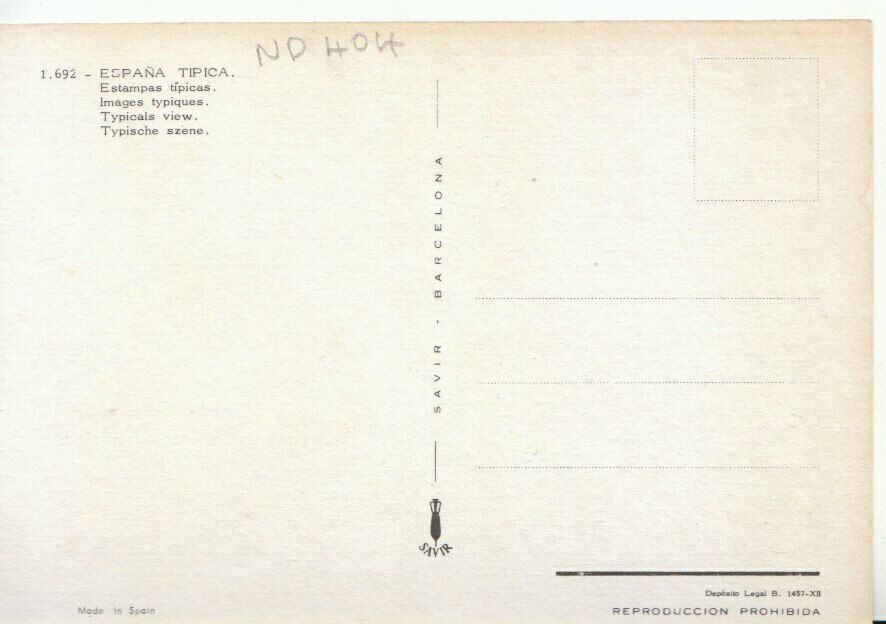 Spain Postcard - Espana Tipica - Typicals View - Ref TZ10826 | Europe ...