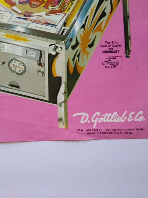 Target Alpha Pinball FLYER Original 1976 Space Age Retro Game Art Sheet ...