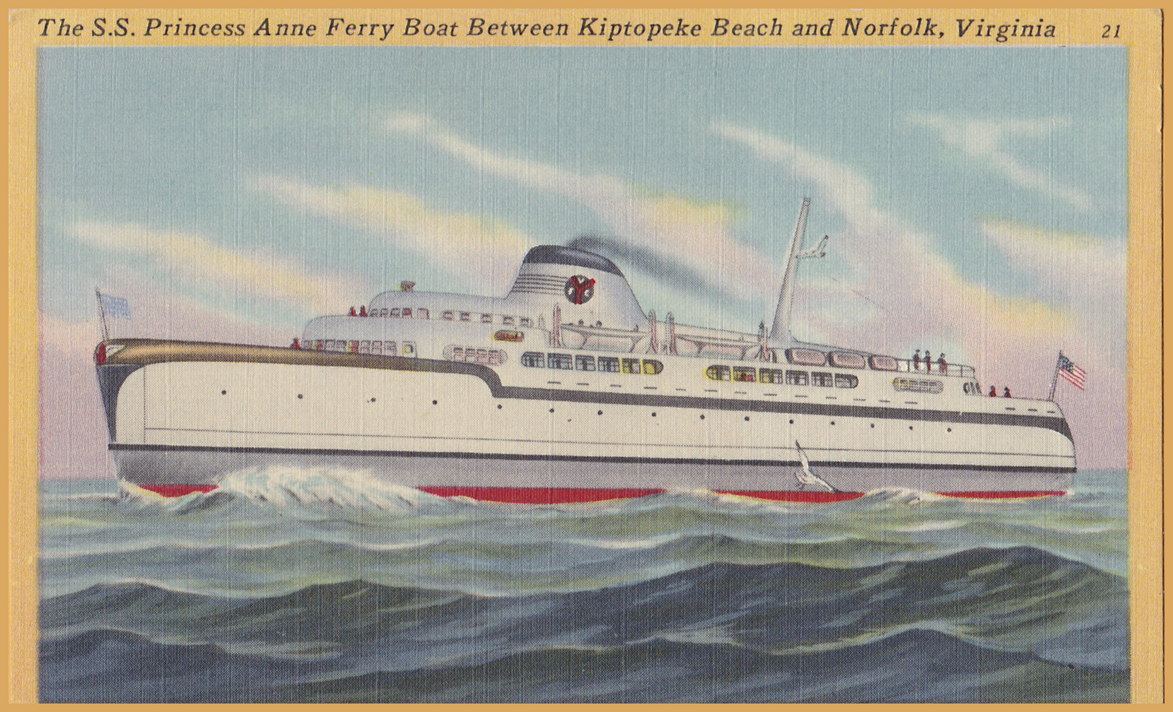 S.S. Princess Anne Ferry Boat, Between Kiptopeke & Norfolk, Virginia ...