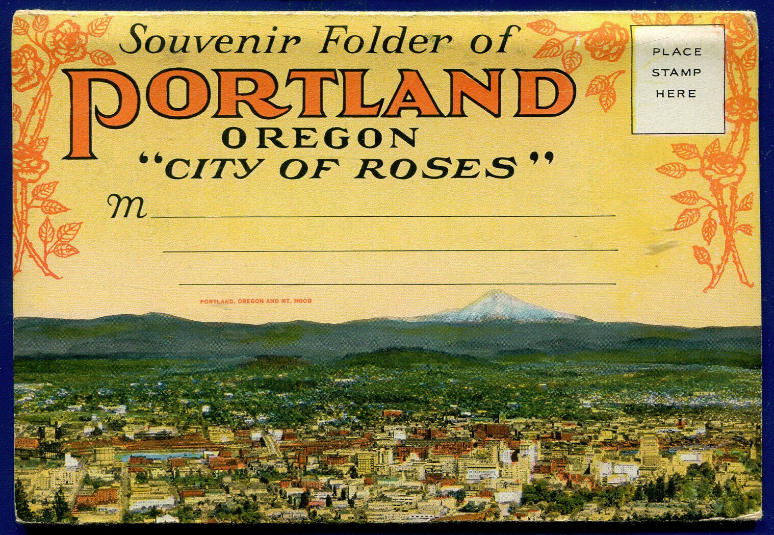 Portland Oregon Mt Hood City Park Roses postcard folder PF108 | United ...