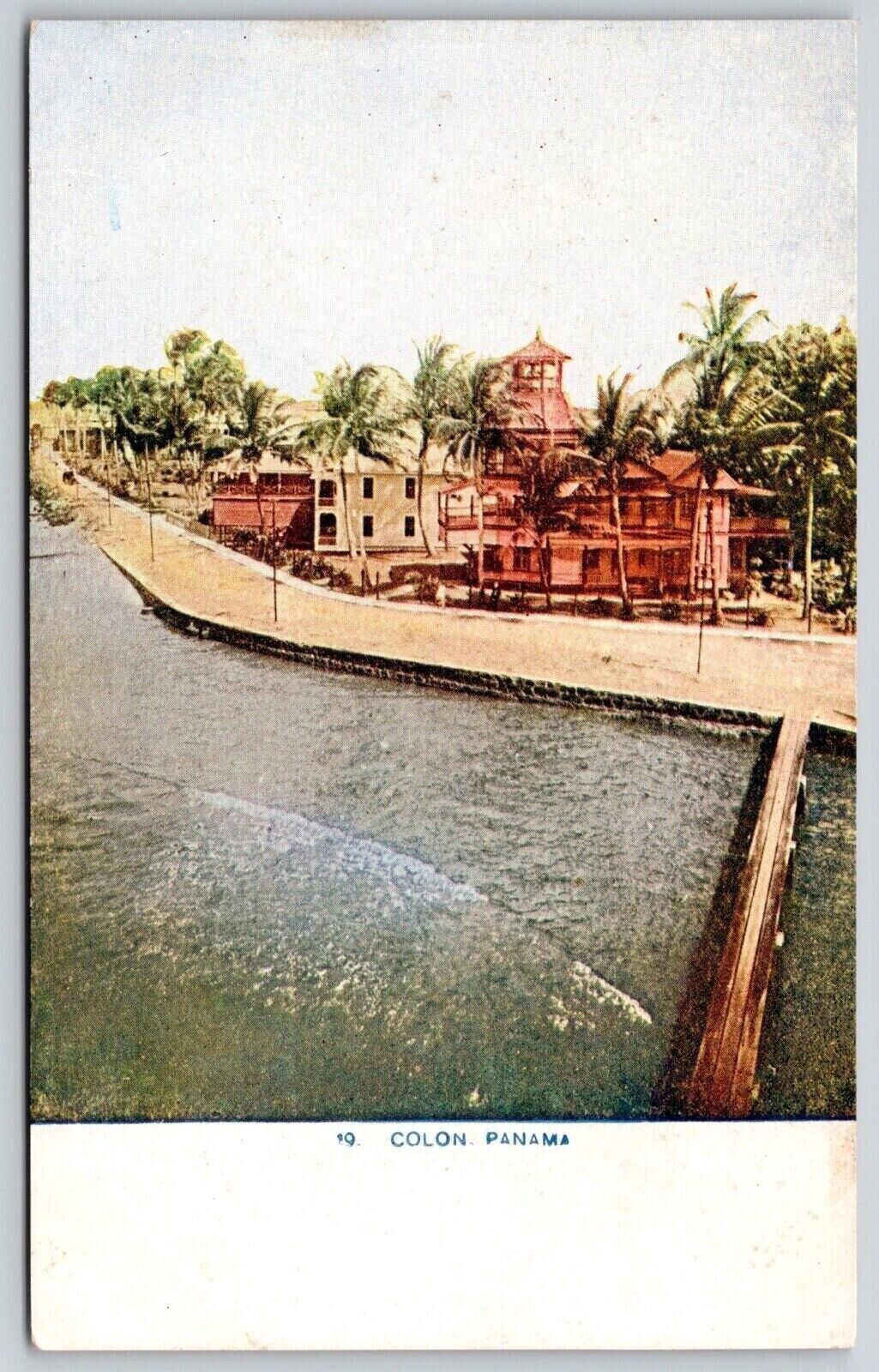 Colon Panama Scenic Tropical Birds Eye View Coastal Landmarks Chrome ...