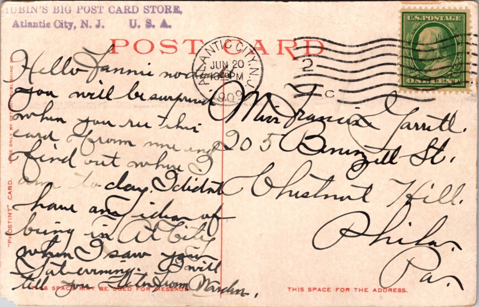 Postcard Young's Million Dollar Pier at Night in Atlantic City, New ...