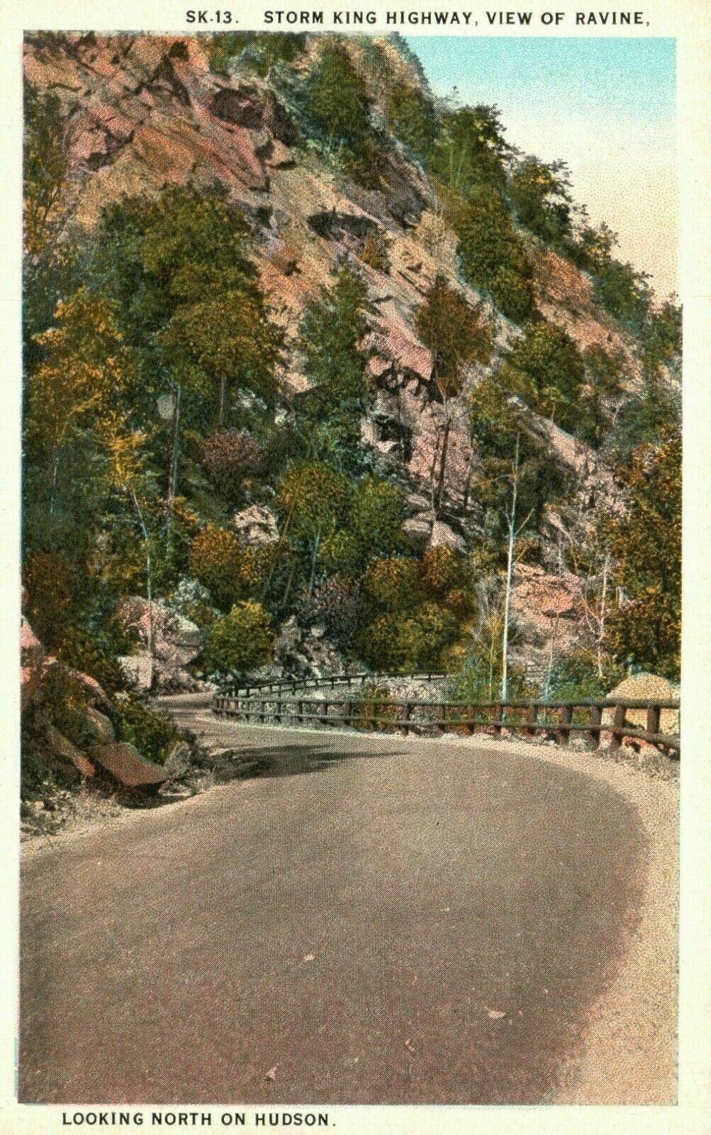 Vintage Postcard 1920s Storm King Highway View of Ravine Looking North ...