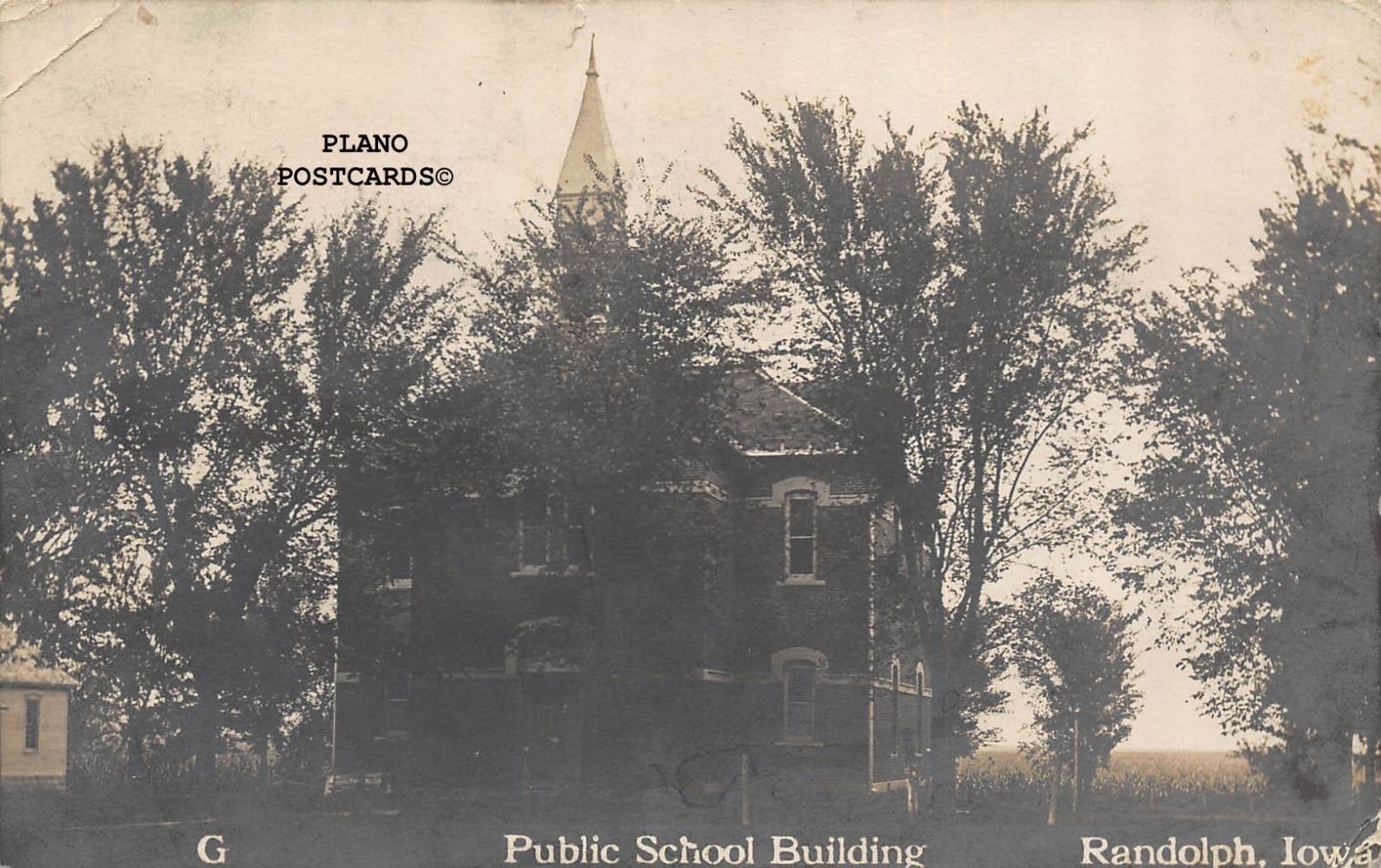 Randolph, Iowa "Public School Building-1911" Rppc Real Photo Postcard ...