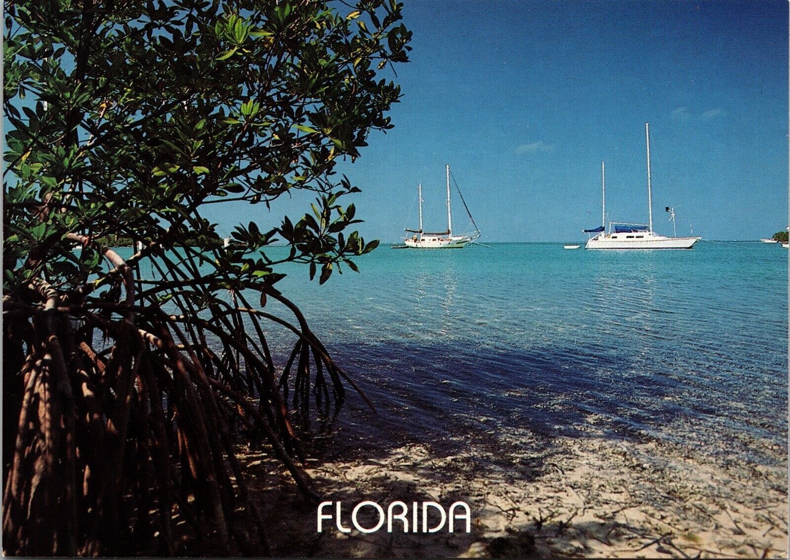 Florida Paradise FL Ocean Boat Water Sandy Beaches Landscape Chrome ...