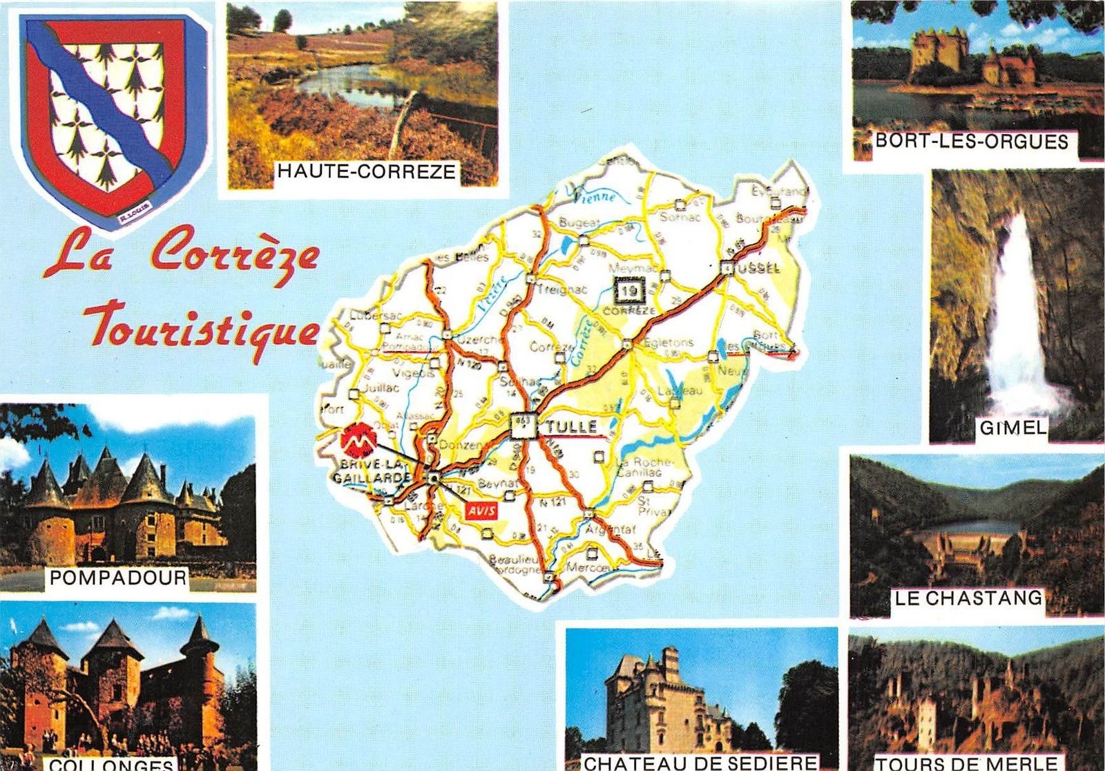 BR15823 La Correze touristique Map Cartes Geographiques france | Other ...