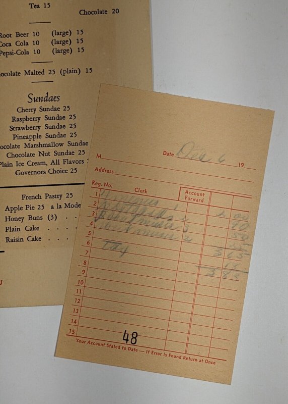 Empire State Building Tea Room Menu & Receipt 1932 | Ephemera - Menus, Postcard / HipPostcard