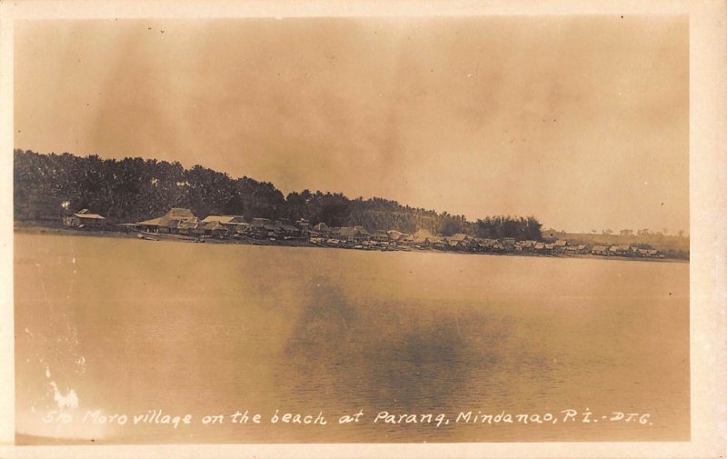 RP Postcard Moro Village on the Beach at Parang, Mindanao, Philippines ...